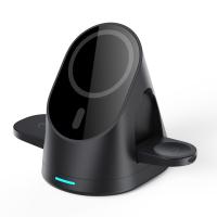 China Intelligent 3 in 1 Fast Charging Station with Strong Magnetic Suction and Qi Function for sale