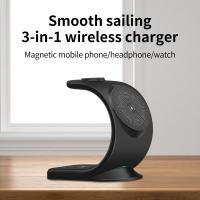 China ABS Material 3 in 1 Magnetic Wireless Charger for iPhone 14 Pro Max and Smart Watch 6 5 for sale