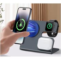 China 73% Charging Efficiency 15W Magnetic Wireless Charger Station for Desktop Mobile Phone for sale