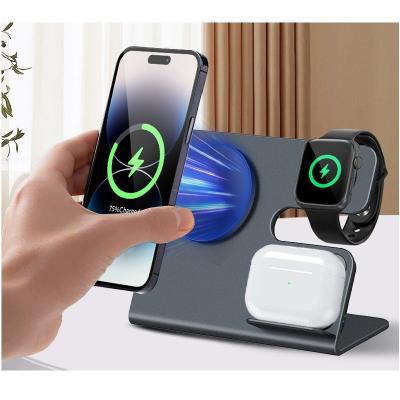 China 73% Charging Efficiency 15W Magnetic Wireless Charger Station for Desktop Mobile Phone for sale