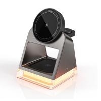 China Desktop Wireless Charging Stand 3 In 1 Charging Station With Night Light And Charger for sale