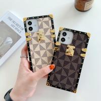 China Soft Cover PU Mobile Phone Case For iPhone 14 13 12 Pro Max All-inclusive Luxury Fashion Designer Quare Case for sale