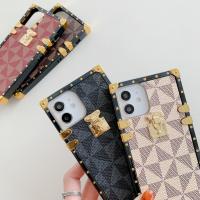 China Soft Cover PU Mobile Phone Case For iPhone 14 13 12 Pro Max All-inclusive Luxury Fashion Designer Quare Case for sale