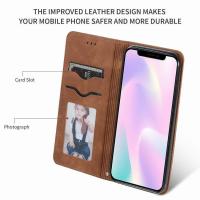China iPhone 13 Pro Max Original Magnetic Wallet Flip Cover with Card Slot and PU Leather for sale