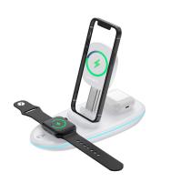 China Portable 15W Wireless Charger Station Fast Magnetic Charging For IPhone Multifunction for sale