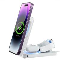 China 15W Aluminum Foldable Holder For Mobile Phones Qi Function And Magnetic Power Charger for sale