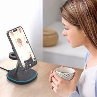 China White 15W 3 In 1 Wireless Charging Station for Smart Watch and Earphone Connect Type C for sale