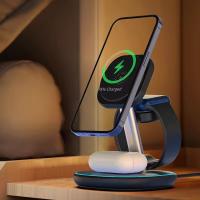 China White 15W 3 In 1 Wireless Charging Station for Smart Watch and Earphone Connect Type C for sale