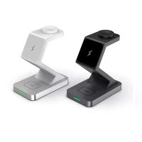 China 500PC Free Logo Service 3 In 1 Charging Station With Magnetic Wireless Charger Pad for sale