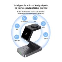 China 500PC Free Logo Service 3 In 1 Charging Station With Magnetic Wireless Charger Pad for sale