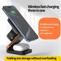China 15W Wireless Charger for Smart Watch and Phones Portable 3 in 1 Charging Solution for sale