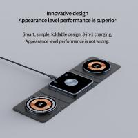 China IPhone Foldable Magnetic Fast Wireless Charging Stand Portable And Versatile for sale