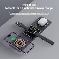 China IPhone Foldable Magnetic Fast Wireless Charging Stand Portable And Versatile for sale