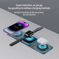 China IPhone Foldable Magnetic Fast Wireless Charging Stand Portable And Versatile for sale