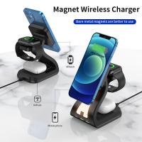 China 3 In 1 Multifunctional Wireless Charger For IPhone Magnetic Night Light for sale