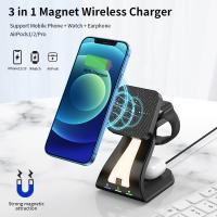 China 3 In 1 Multifunctional Wireless Charger For IPhone Magnetic Night Light for sale