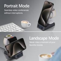 China Multifunctional Desktop Portable Wireless Charger Stand With Alarm Clock And Night Light 6 In 1 for sale