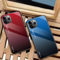 China 7 Colors Gradient Shockproof Tempered Glass Phone Case For IPhone 11 No Special Craft for sale