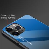 China 7 Colors Gradient Shockproof Tempered Glass Phone Case For IPhone 11 No Special Craft for sale