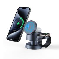 China 15W Qi Magnetic Wireless Charger LED Desk Lamp Table Light With Custom Logo Branding for sale