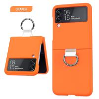 China Applicable Model Galaxy Z Flip3 5G Smartphone Cover With Metal Ring Holder for sale