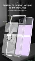 China Applicable Model Galaxy Z Flip3 5G Smartphone Cover With Metal Ring Holder for sale