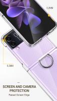 China Applicable Model Galaxy Z Flip3 5G Smartphone Cover With Metal Ring Holder for sale