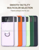 China Applicable Model Galaxy Z Flip3 5G Smartphone Cover With Metal Ring Holder for sale