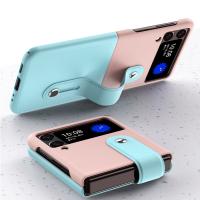 China Dark Blue Luxury Design Style Samsung Galaxy Z Flip 3 Waterproof Cover Folding Screen for sale