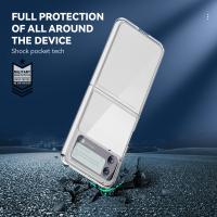 China Wireless Charge Supported Customize Phone Cover For Samsung Galaxy Z Flip 3 Transparent Cover for sale