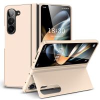 China 5G Fashion PC Protective Phone Case Samsung Zfold 5 With Flip Stand And Black Color for sale