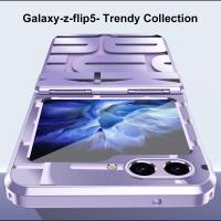 China Anti Drop Electroplate PC Cover Samsung Zflip5 Foldable Screen Mobile Phone Case for sale