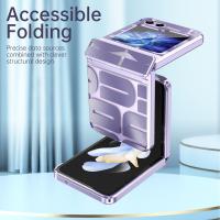 China Anti Drop Electroplate PC Cover Samsung Zflip5 Foldable Screen Mobile Phone Case for sale
