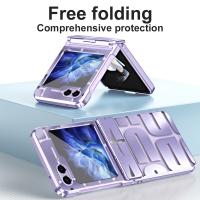China Anti Drop Electroplate PC Cover Samsung Zflip5 Foldable Screen Mobile Phone Case for sale