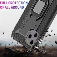 China iPhone XI Carbon Fiber Ring Magnetic Car Mount Protection Cover Back Cover Phone Case for sale