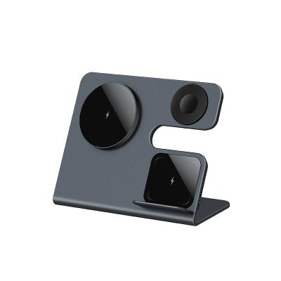 China 15W 3 in 1 Wireless Charger Magnetic Wireless Charger Stand for Mobile Phone for sale