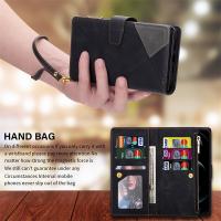 China Back Cover For Iphone 15 Pro With Hanging Rope 15 Ultra Luxury Wallet Case Card Magnetic Holder TPU Leather Phone Case for sale