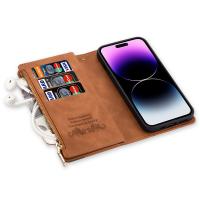 China Back Cover For Iphone 15 Pro With Hanging Rope 15 Ultra Luxury Wallet Case Card Magnetic Holder TPU Leather Phone Case for sale