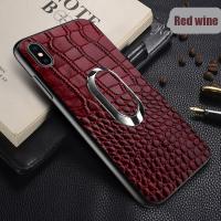China Genuine Leather Magnetic Ring Crocodile Mobile Phone Case for iPhone 14 Pro Max for sale