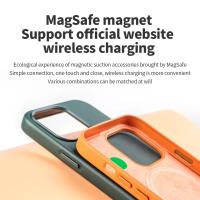 China Anti-Drop Soft Original Cover Magnetic Wireless Charger Pu Leather Phone Case For Iphone 14 Pro Max for sale