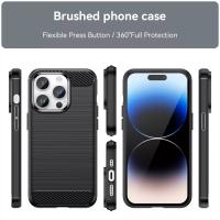 China Thin Carbon Fiber Tpu Silicone Cell Phone Cover For Iphone 13 14 Pro Max Smart Mobile Phones Case Sports Design Style for sale