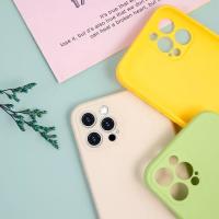 China Mobile Phone Cases Frosted Rubber Shockproof Matte Soft Tpu Liquid Silicone Back Cover For Iphone 13 14 Pro Max for sale