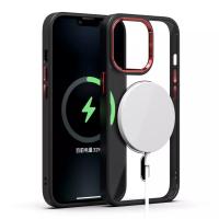 China Metal Lens Camera Full Protective Transparent Clear Cases Magnetic Hard Back Cover Mobile Phone Case For Iphone 13 14 15 Pro Max for sale