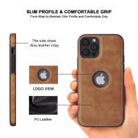 China Durable Anti-Scratch Soft Grip Mobile Phone Cover for iPhone 14 Pro Max Classic Luxury PU Leather Cases for sale