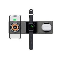 China Portable 3 in 1 Wireless Charger Foldable Design for Phone Watch and Earphone 15W Fast Charging for sale