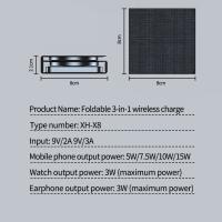 China Fast Charging 15W Foldable Wireless Charger Compact and Convenient for Travel for sale