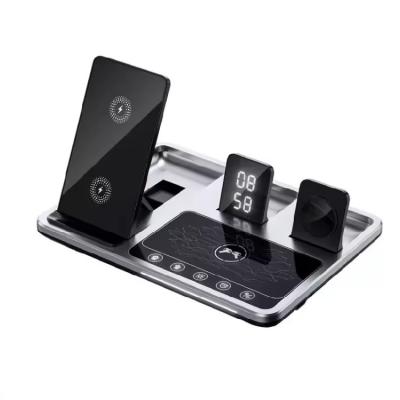 China Phone Watch and Earpods Wireless Charger Stand 4 in 1 with 5W/3W/15W Output for sale