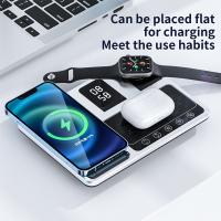 China Phone Watch and Earpods Wireless Charger Stand 4 in 1 with 5W/3W/15W Output for sale