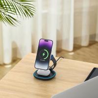 China Multifunction Chargers 15W 3 In 1 Wireless Charging Stand For Phone/Watch/Earbuds for sale