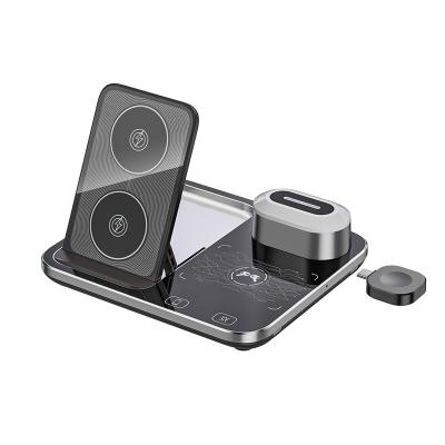 China 3 in 1 Wireless Charger Stand Holder for iPhone iWatch Airpods 30W Maximum Output Power Magnetic Multifunction Station for sale